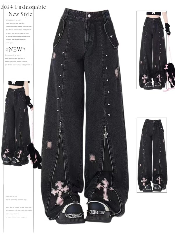 Black Gothic Jeans - Cherryourshop