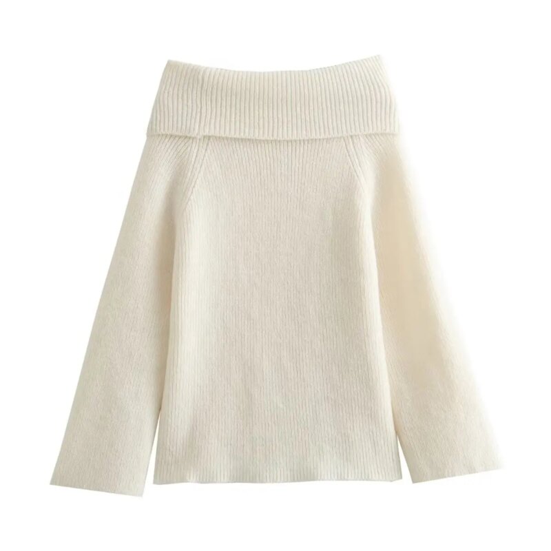 Slash Neck Strapless Off The Shoulder Sweater